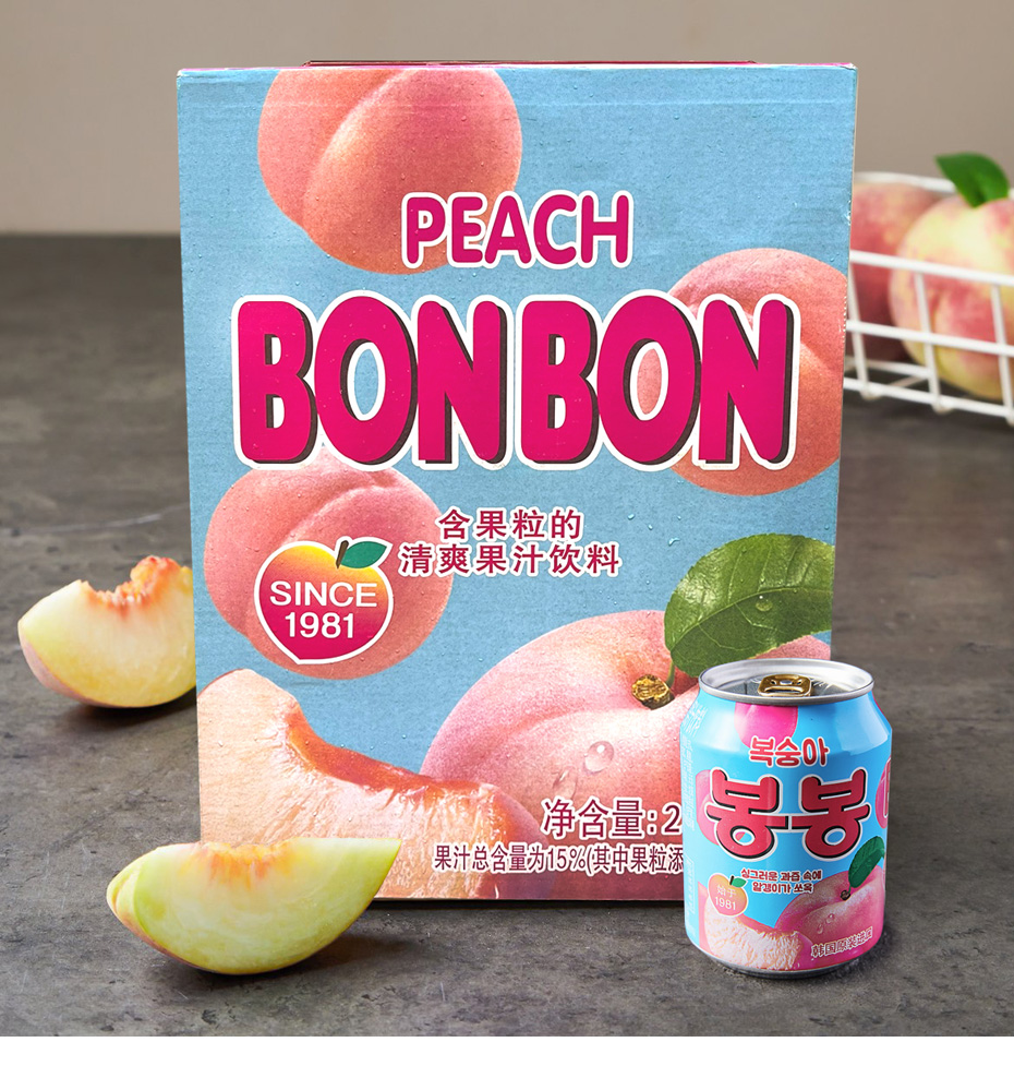 [ヘテ] おろし桃ジュース ももボンボン 果実ジュース / 1BOX=238ml×12缶 ピーチジュース 韓国ドリンク 韓国ジュース | ドリンク/飲料/お茶 | 韓国食品ならいいとこショップ
